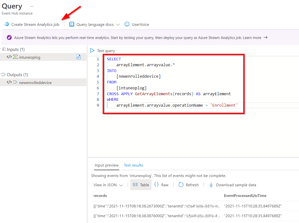 React to MEM Logs using Event Hubs and Azure Functions