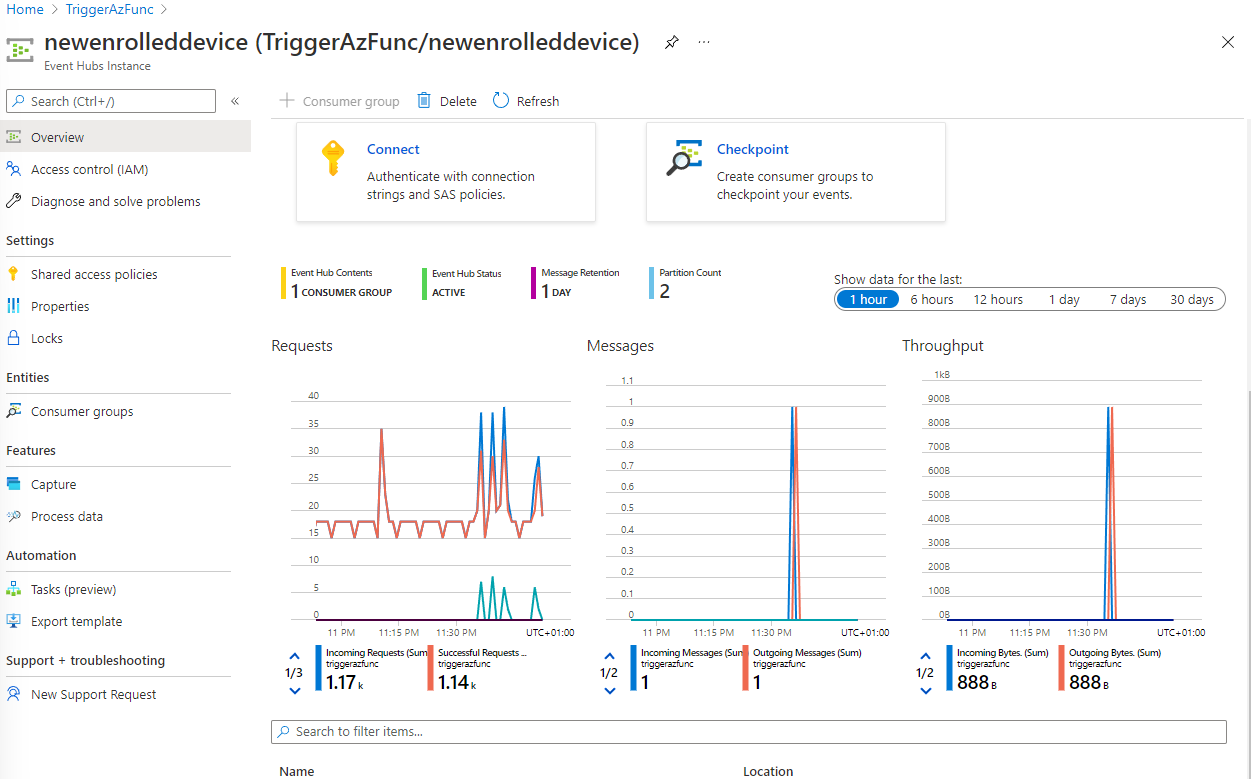 React to MEM Logs using Event Hubs and Azure Functions
