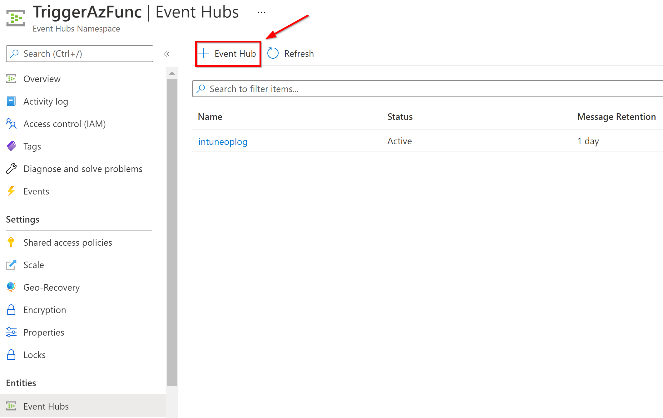 React to MEM Logs using Event Hubs and Azure Functions